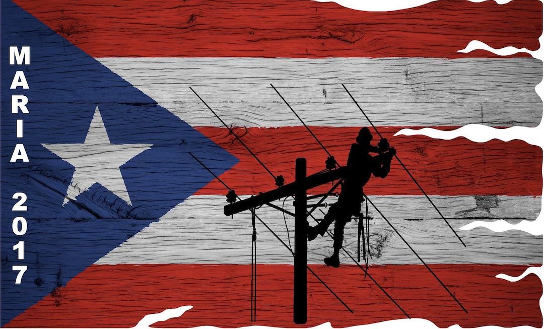Puerto Rico Hurricane Maria Lineman Flag - Etsy