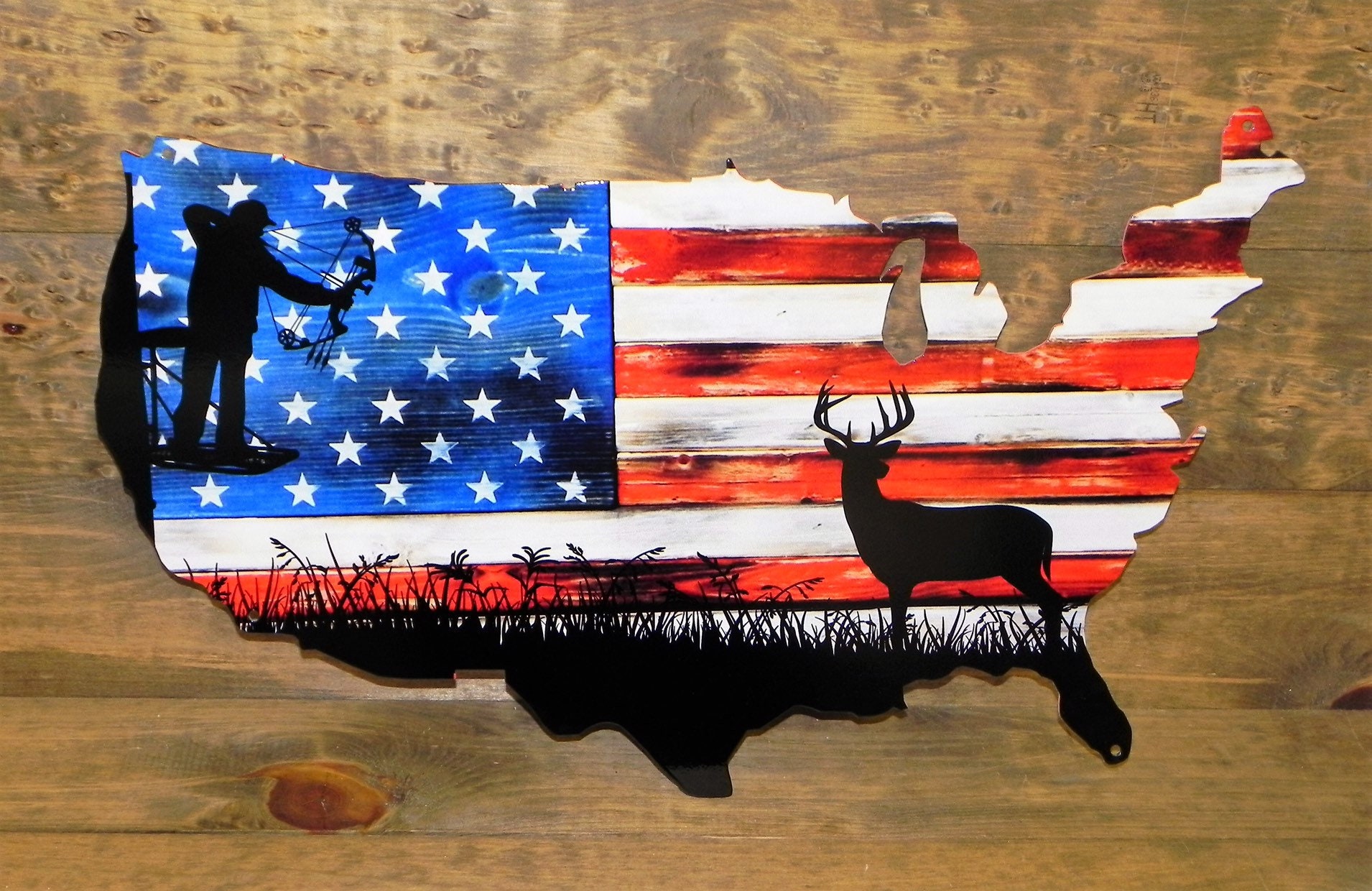 USA Cut Out American Flag Hunt1 - Etsy