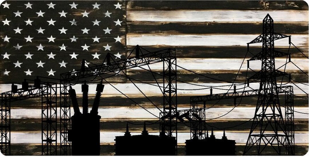 Substation License Plate Black White - Etsy