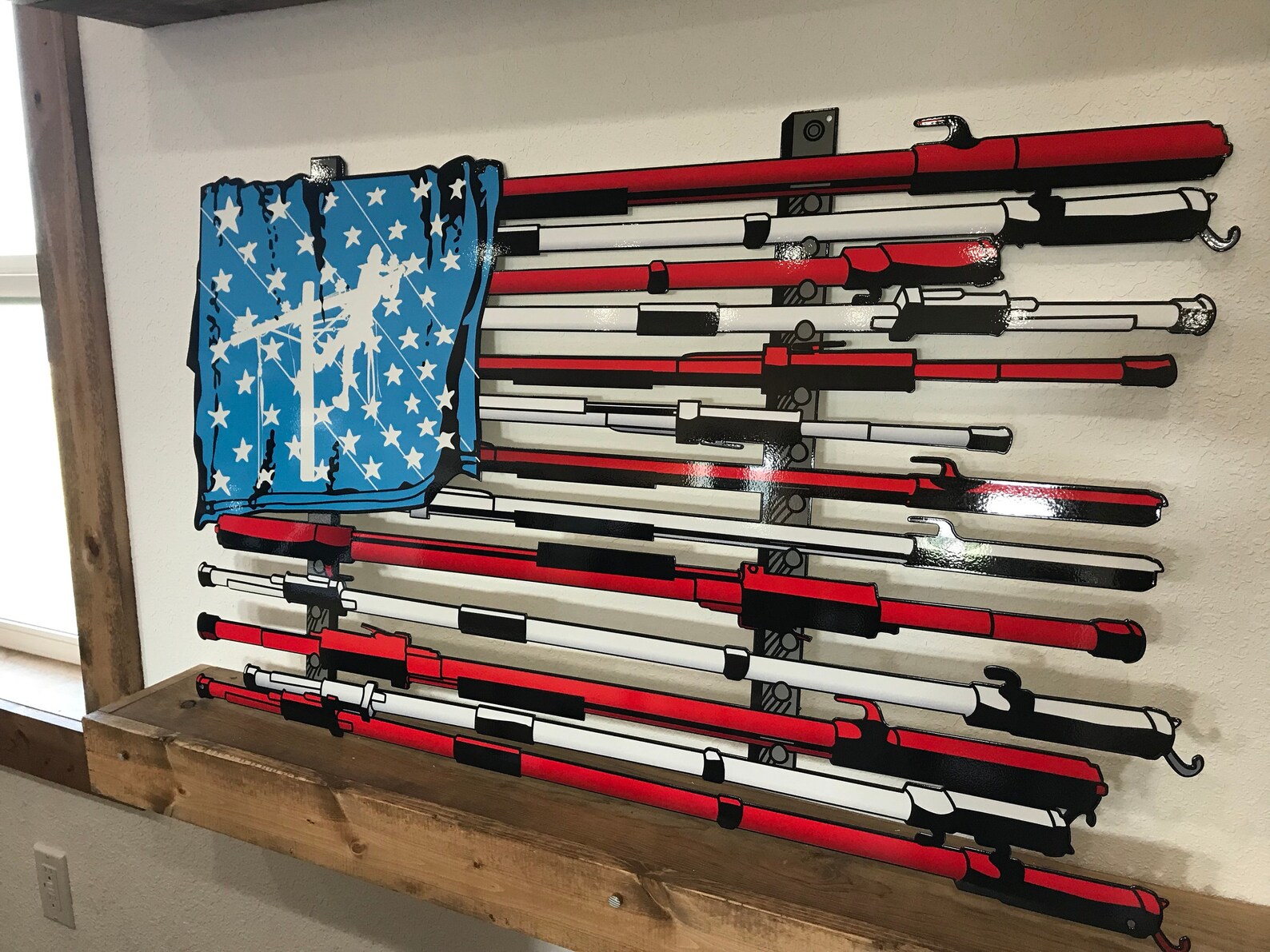 Mega Lineman American Flag With Shotgun Sticks - Etsy
