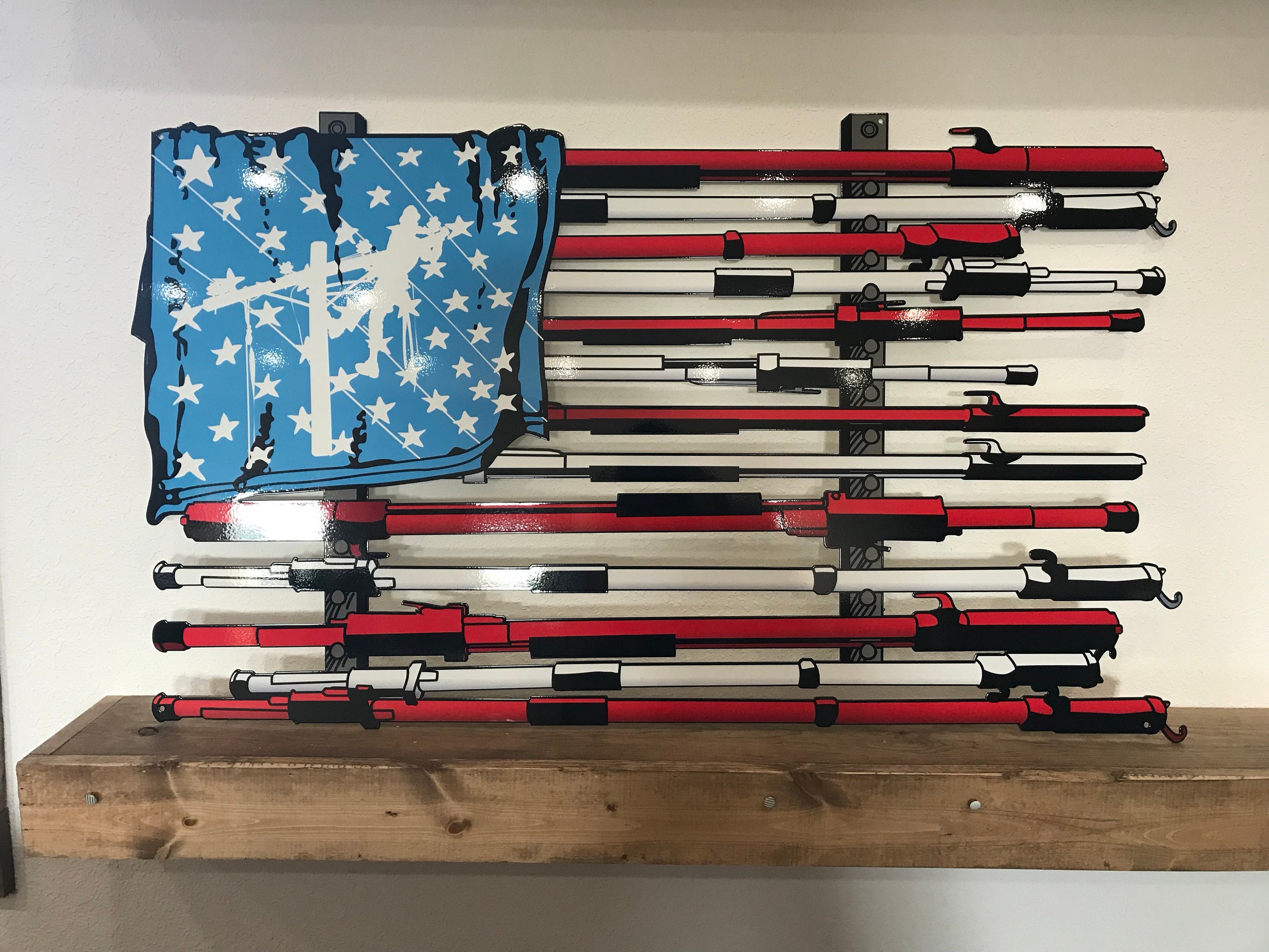 Mega Lineman American Flag With Shotgun Sticks - Etsy