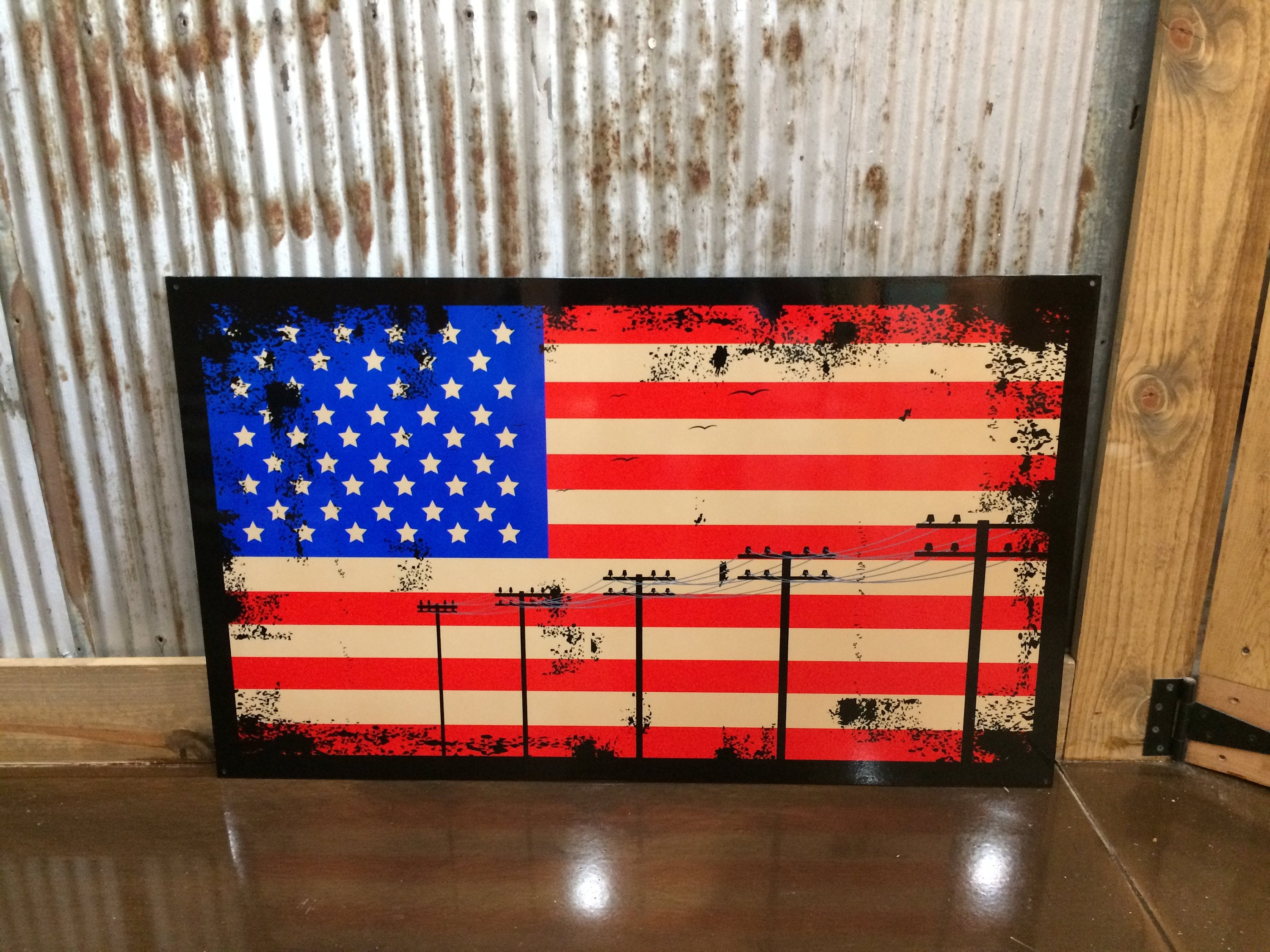 American Flag Lineman Mega Sign Distribution - Etsy