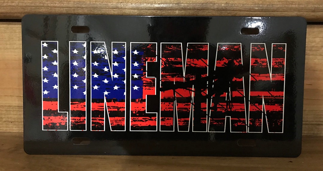 Lineman Word License Plate - Etsy