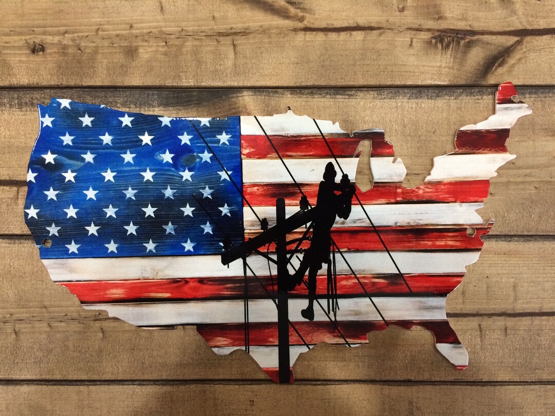 Lineman USA Cutout - Etsy