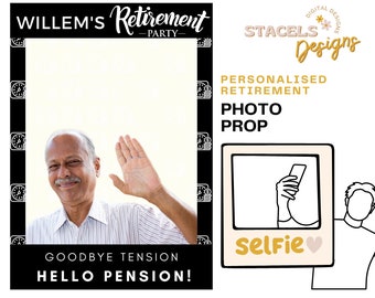 Personalized Happy Retirement Selfie Frame Retirement Photo Prop Photo ...