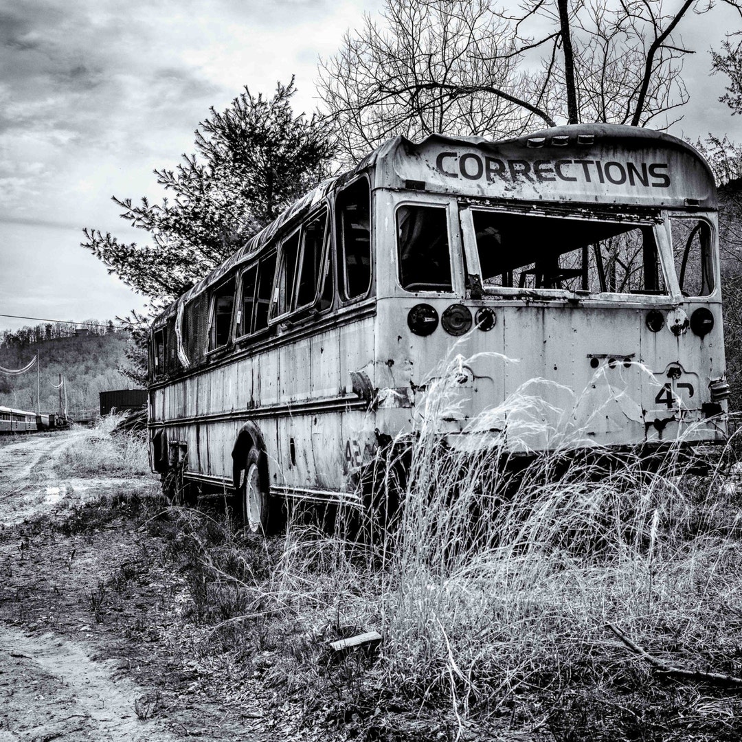 Come Correct Photograph, Prison Bus, Abandoned, Wrecked, Prisoner ...