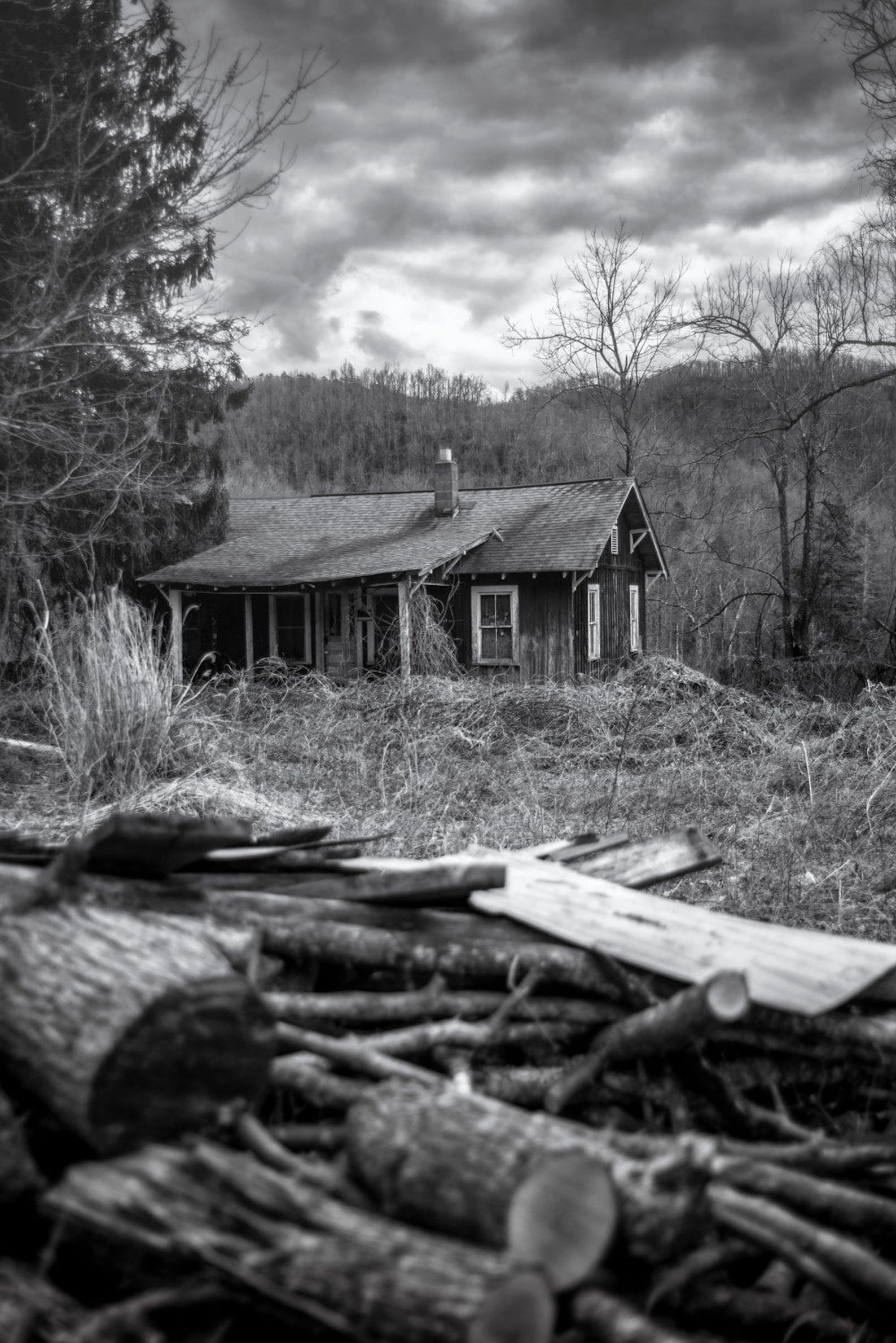 Cabin in the Woods Photograph, Abandoned, Scary, Haunted, Fog, Horror ...