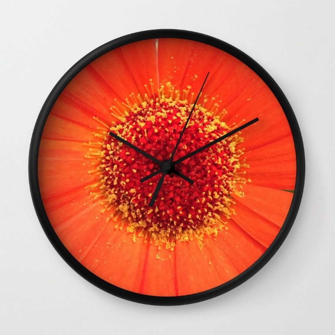 Flower Orange, Photo Wall Clock,modern Clock,retro Clock,home Decor ...