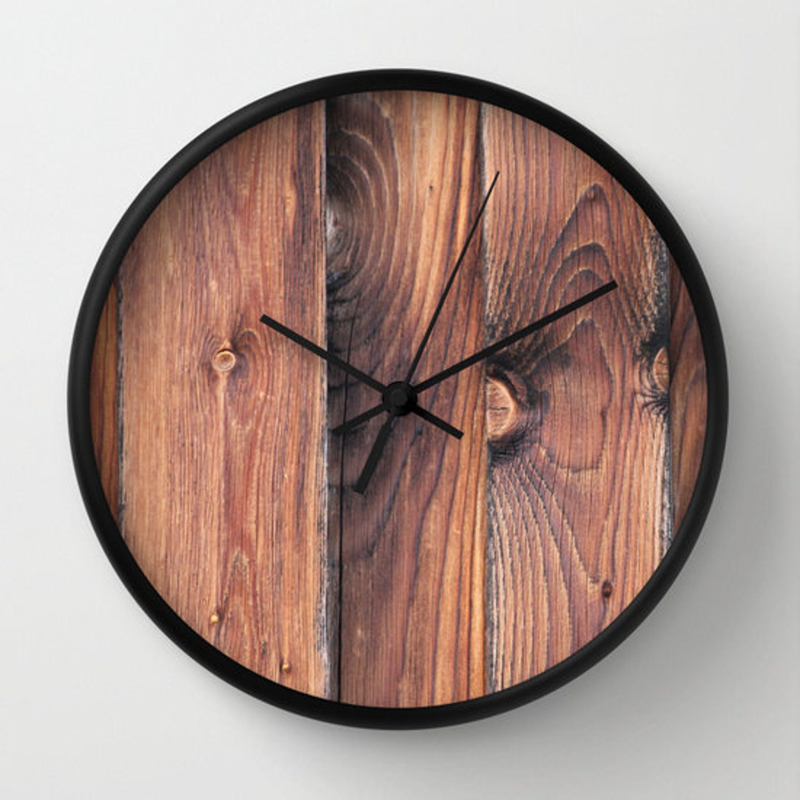 Barnwood, Photo Wall Clock, Brown, Modern Wall Clock,retro Wall Clock ...
