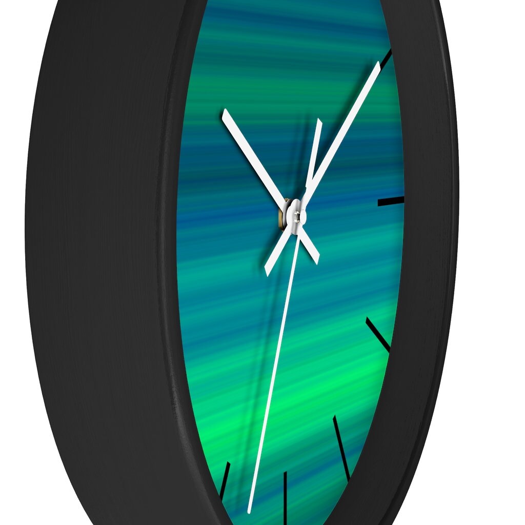 Green Gradient Wall Clock Abstract Wall Clock Modern Retro - Etsy