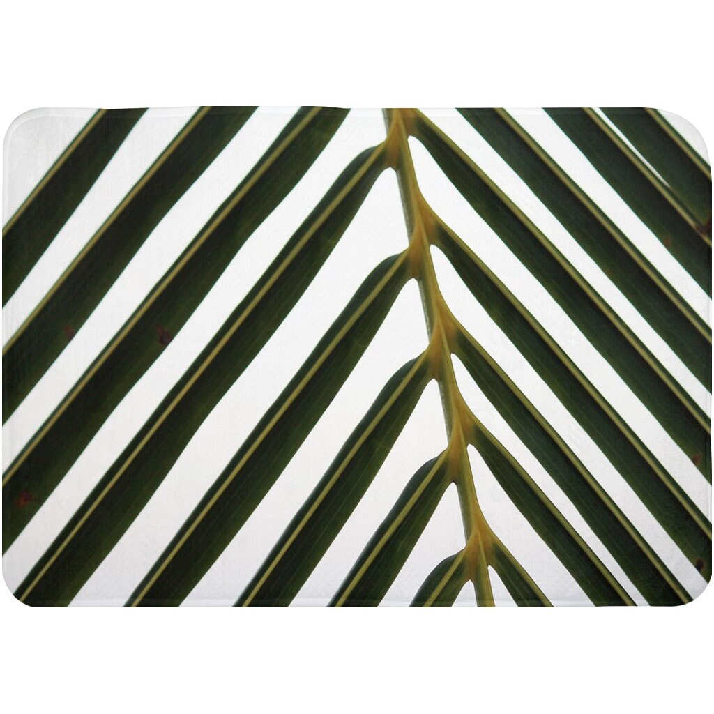 Palm Leaf Bath Mat, Palm Tree Decor, Beach Decor, Bathroom Floor Mat ...