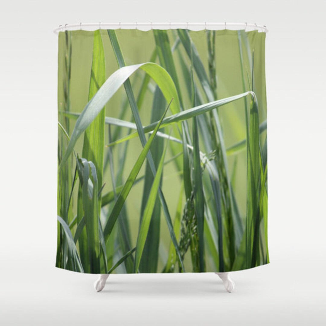 Green Grass,shower Curtain,shades of Green,bathcurtain,bathroom Decor ...