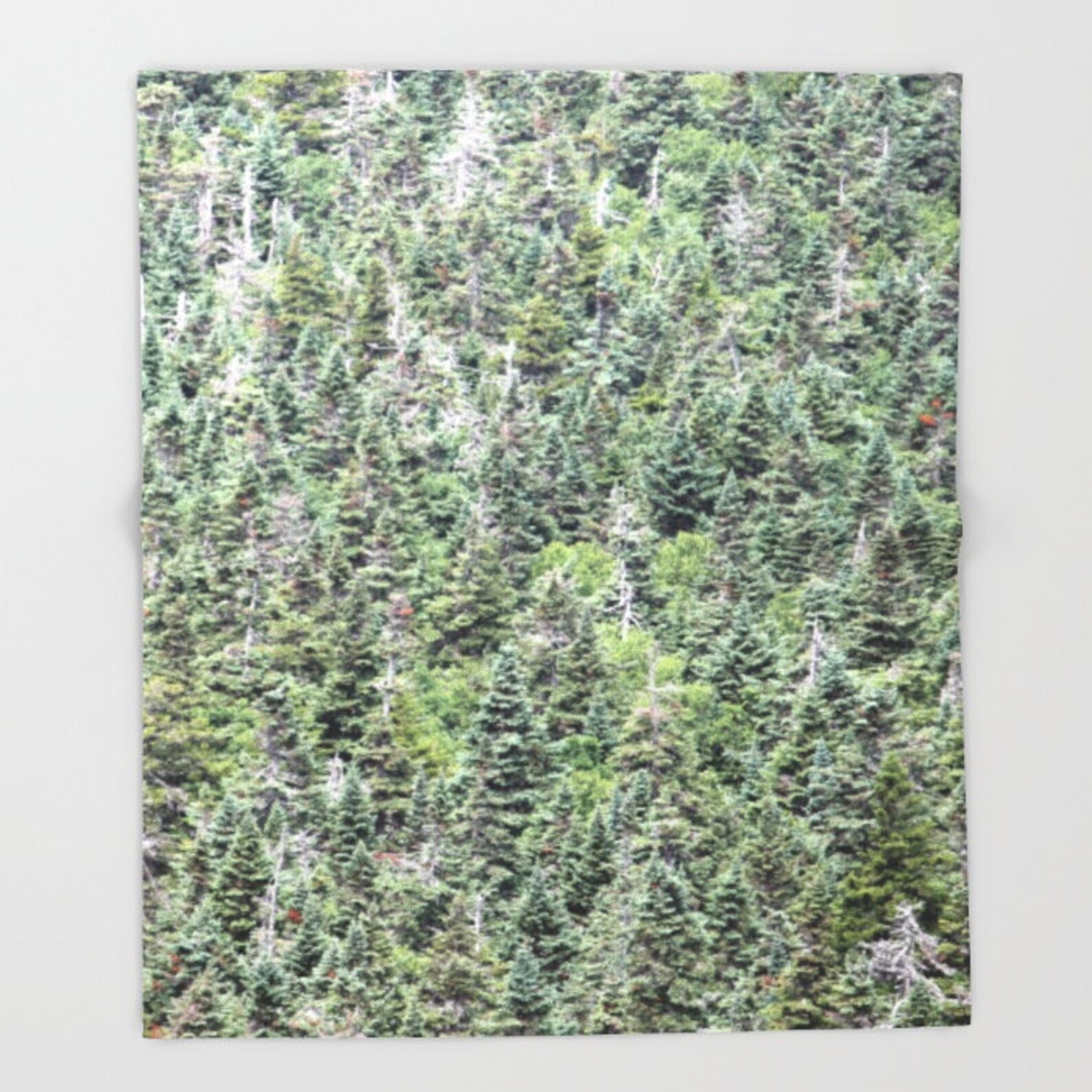 Throw Blanket, Tree Tops, Green, Modern Decor, Fleece Blanket, Home ...