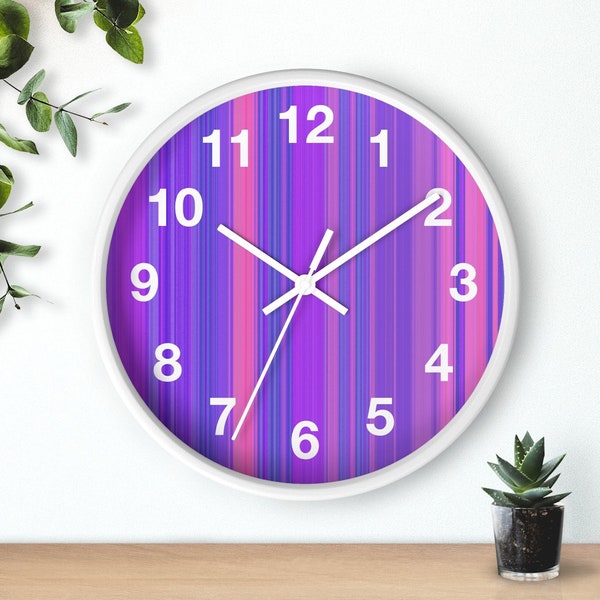 Purple Wall Clock - Etsy