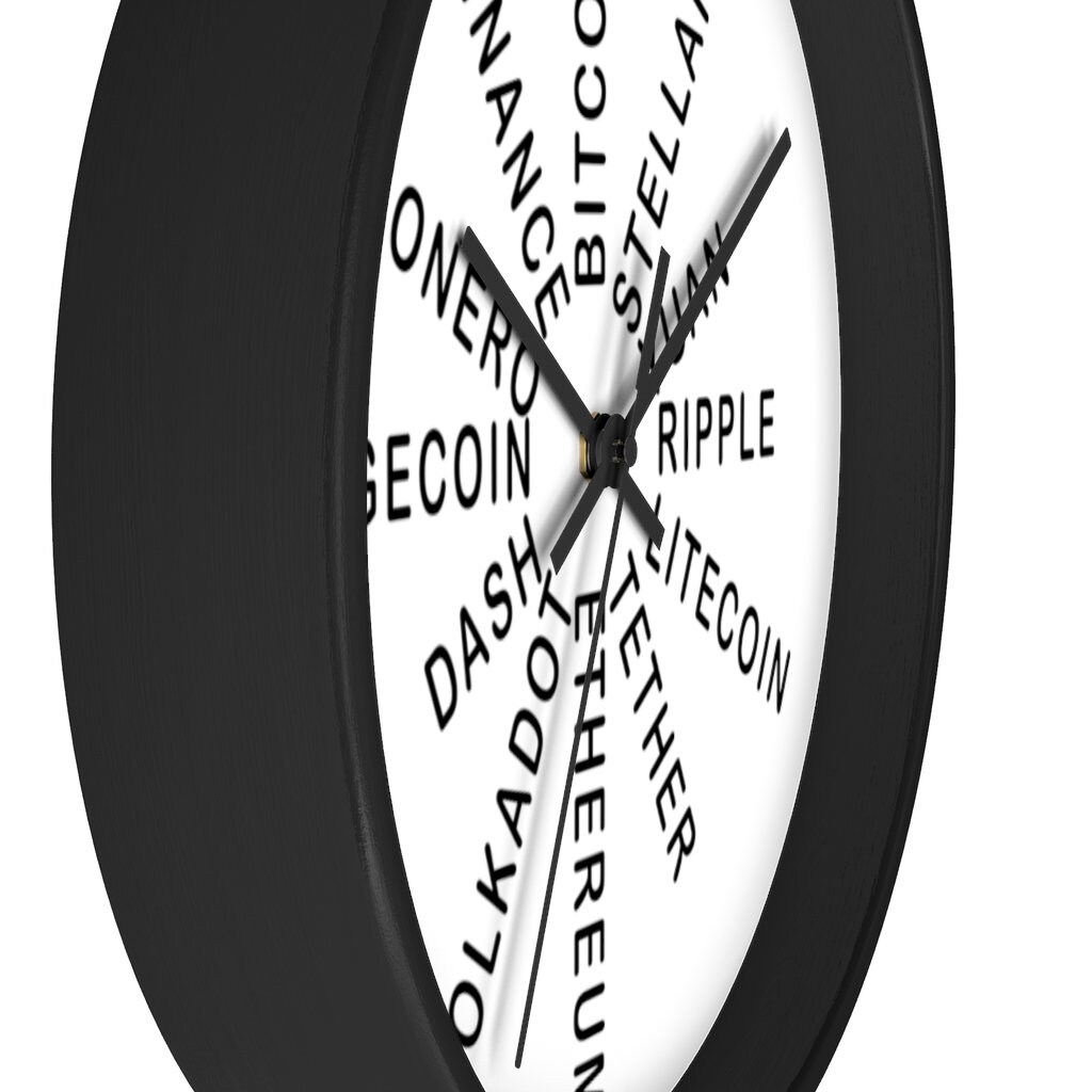 Crypto Currencies Wall Clock Crypto of the Hour Modern | Etsy