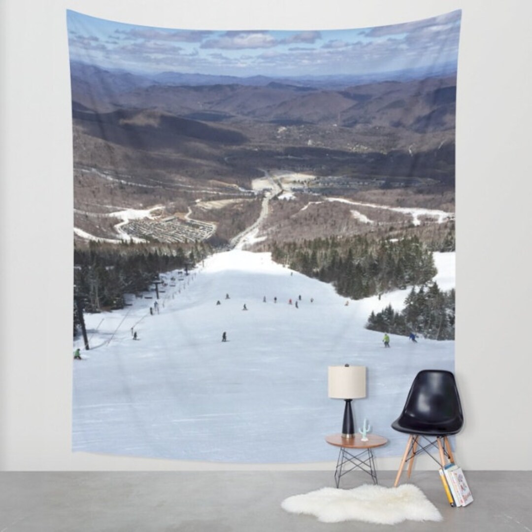 Killington Superstar Skiing, Wall Tapestry, Winter Decor, Ski Decor ...