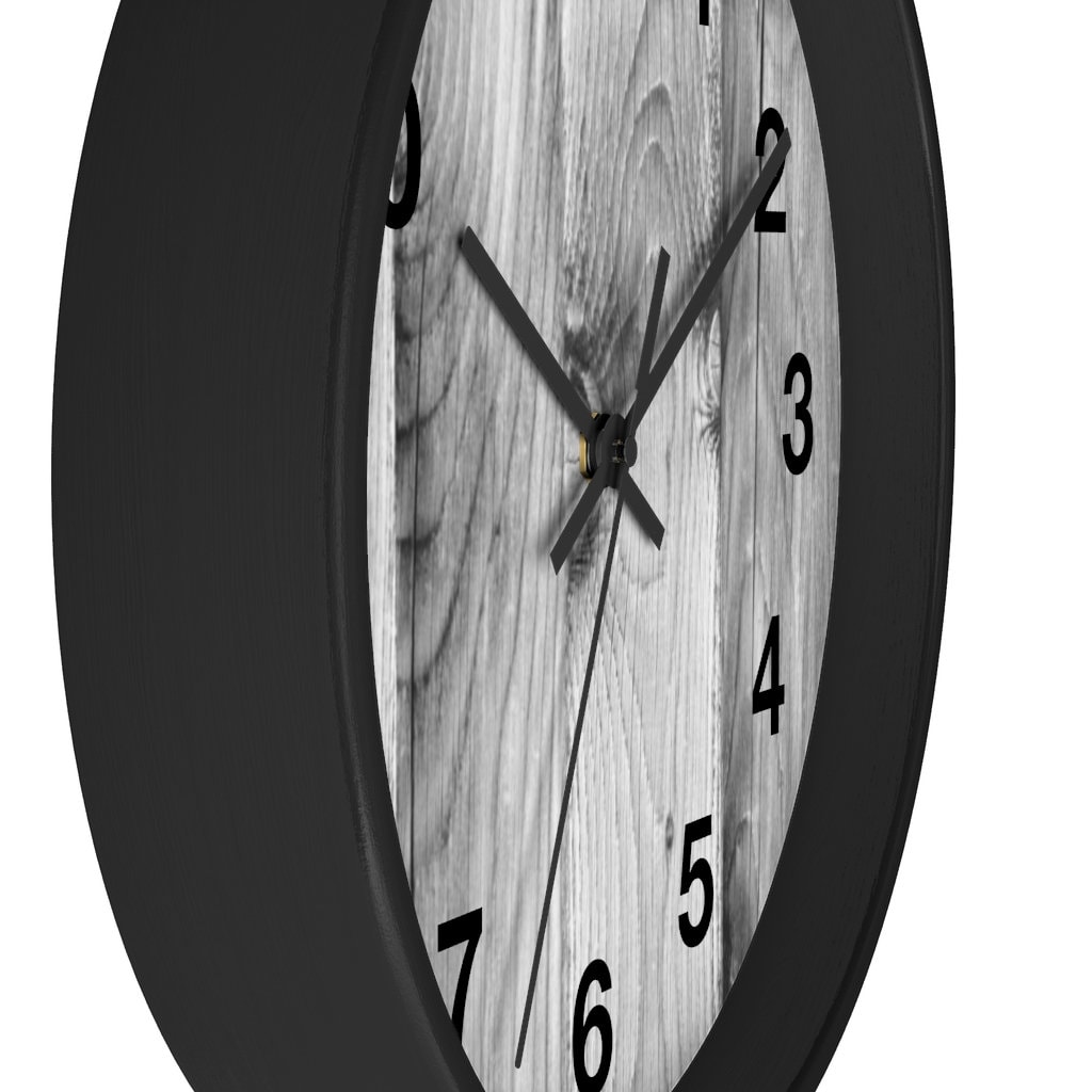 Barnwood Wall Clock, Photo Wall Clock, Modern Printed Clock, Retro Wall ...