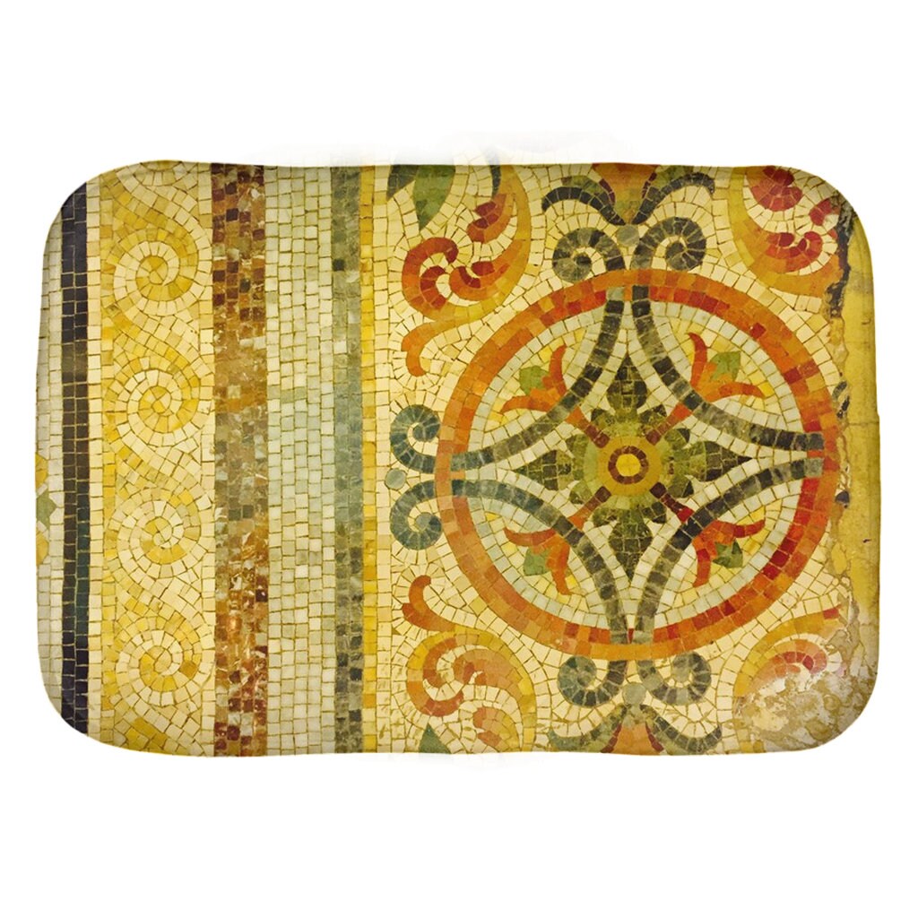 Mosaic Bath Mat Modern Bathroom Decor Rustic Bath Mat - Etsy