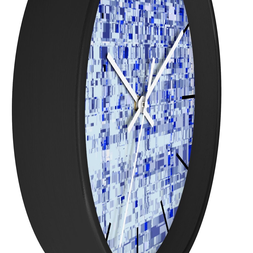 Blue Abstract Wall Clock Fun Modern Clock Retro Wall Clock - Etsy