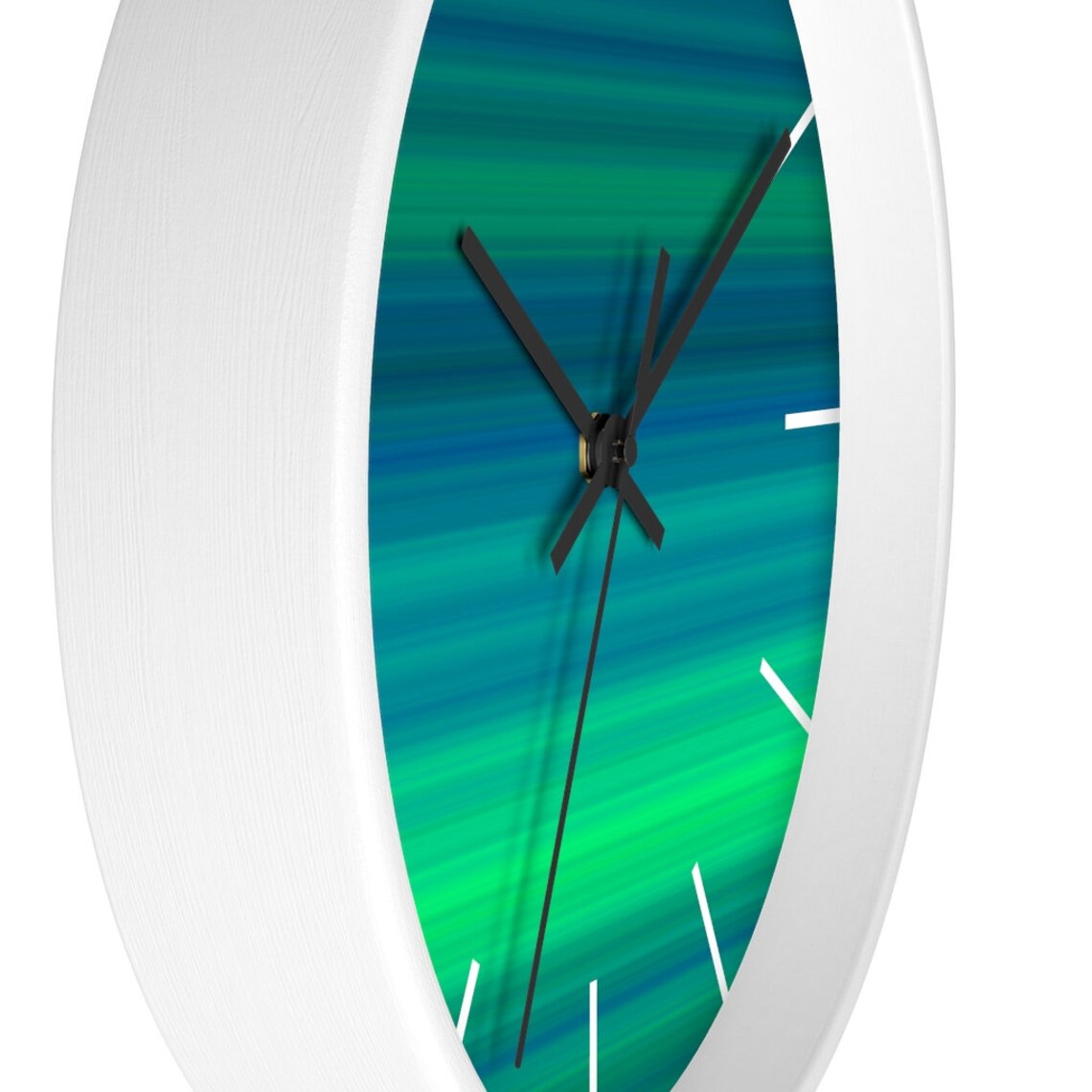 Green Gradient Wall Clock Abstract Wall Clock Modern Retro - Etsy
