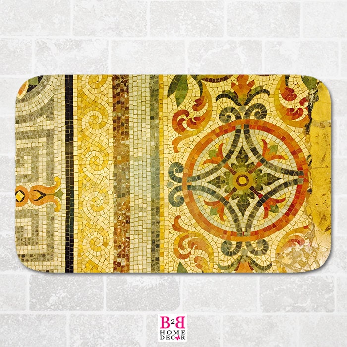 Mosaic Bath Mat Modern Bathroom Decor Rustic Bath Mat - Etsy