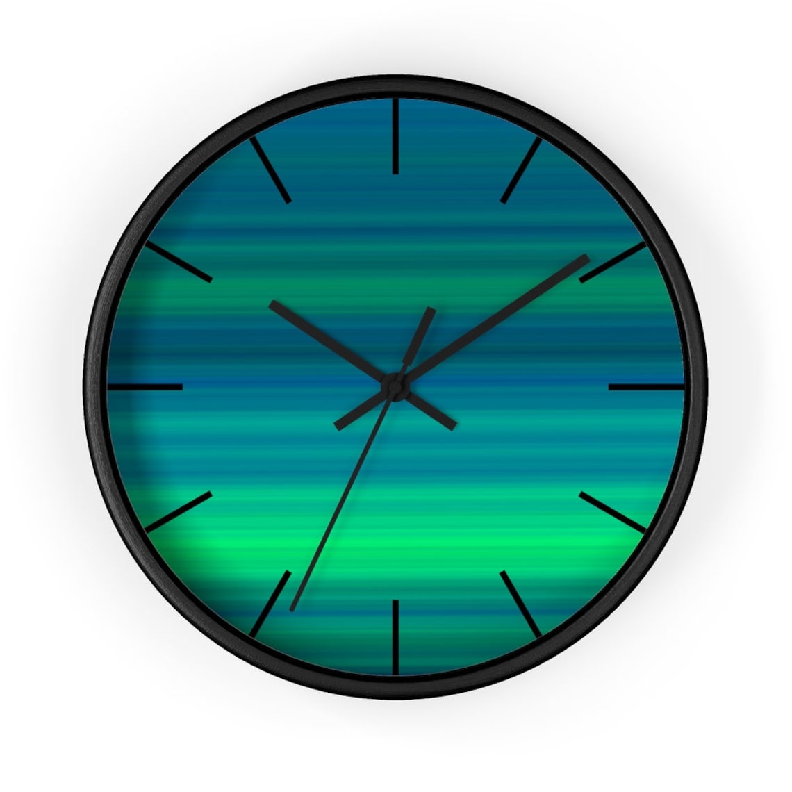 Green Gradient Wall Clock Abstract Wall Clock Modern Retro - Etsy
