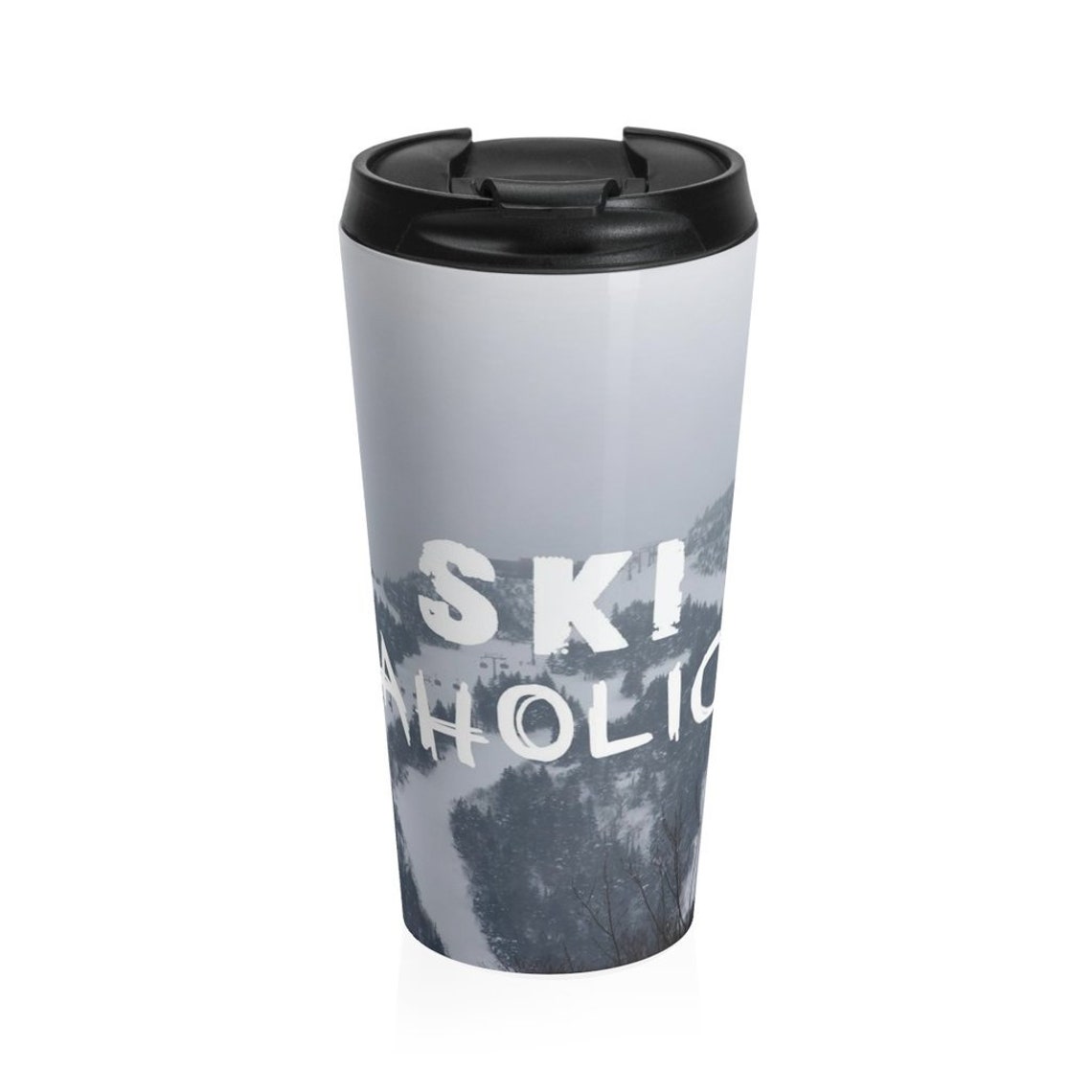 Ski Aholic Travel Mug, Skiing Inspired Ski Home Decor, Skiing Gift ...