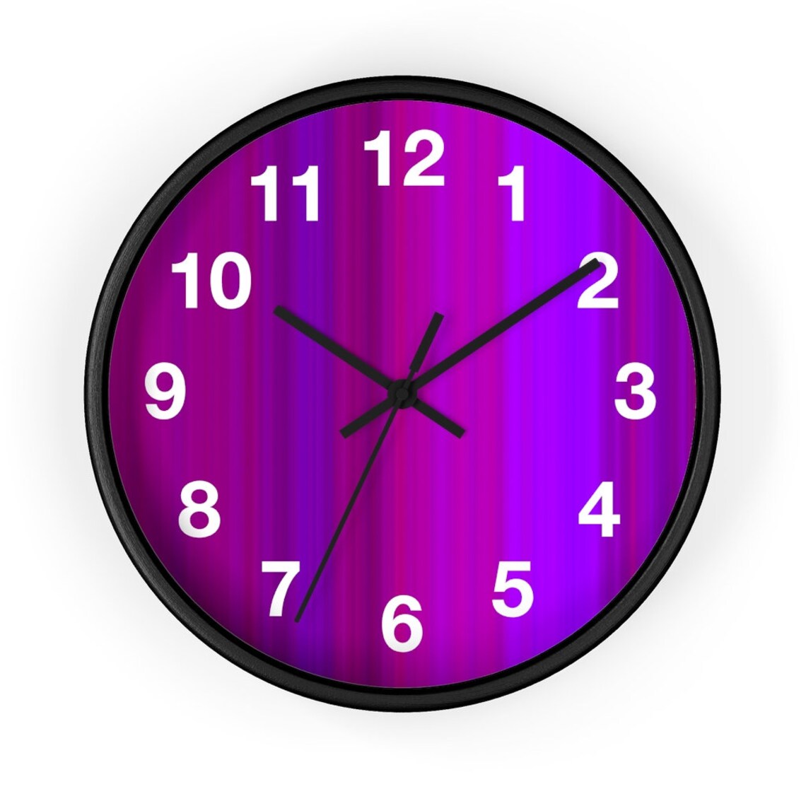 Pink and Purple Wall Clock Abstract Clock Linear Design - Etsy