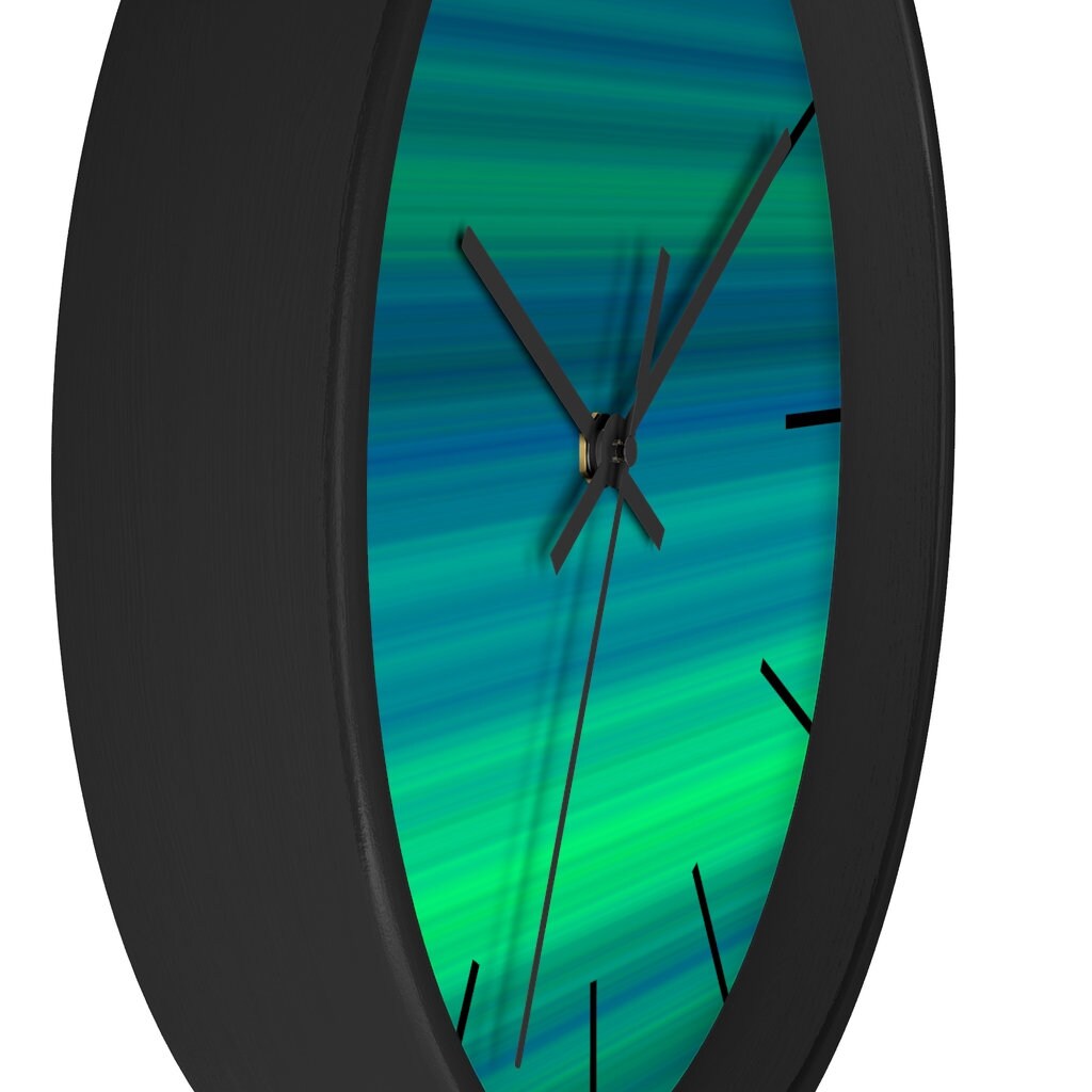 Green Gradient Wall Clock Abstract Wall Clock Modern Retro - Etsy