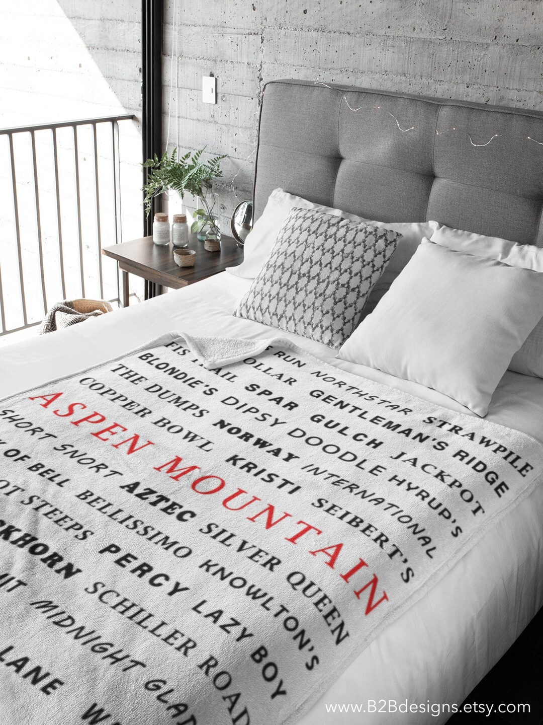 Aspen Mountain Colorado, Throw Blanket, Cozy Fleece Blankets, Modern ...