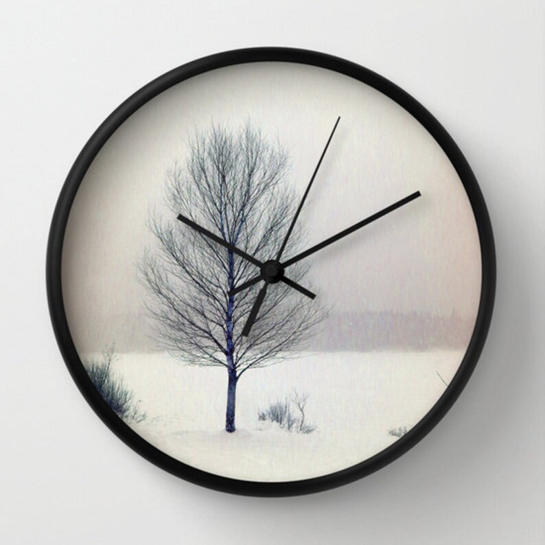 Birch Tree Photo Clock Modern Clock Retro Wall Clock - Etsy
