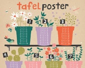 Tafel Poster Multiplication Table Poster - Etsy
