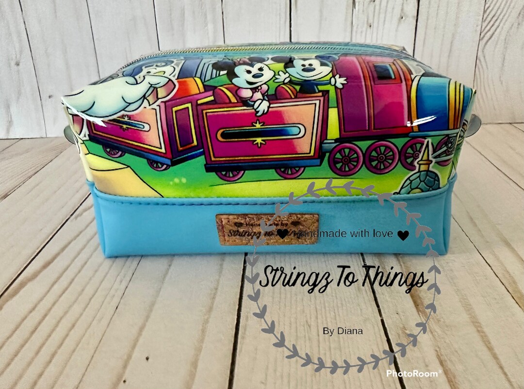 Clear Vinyl Two Tone Boxy Zipper Pouch/ Boxy Zipper Pouch/ Clear Pouch ...