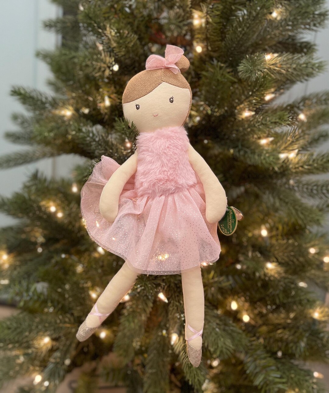 Pink Ballerina Plush Doll, 14.5 Inch, Stuffed Toy, Christmas, Kids ...