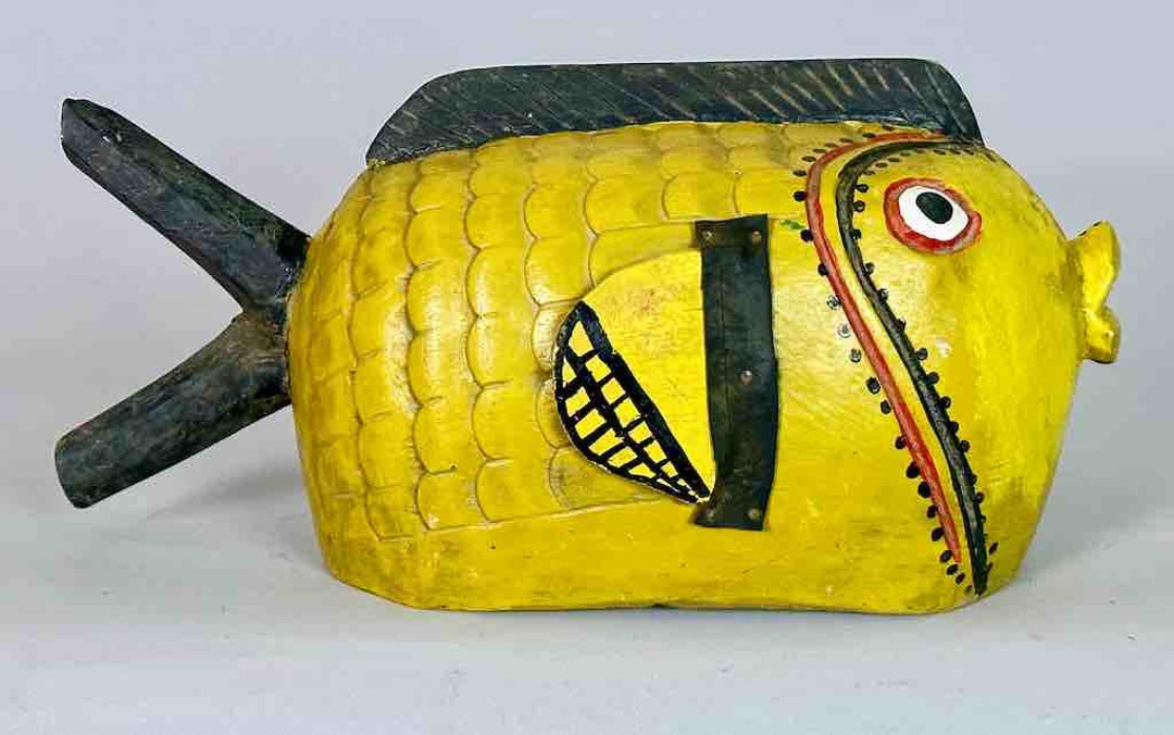 Tall Bozo Yellow Fish Puppet Sculpture 16 - Etsy