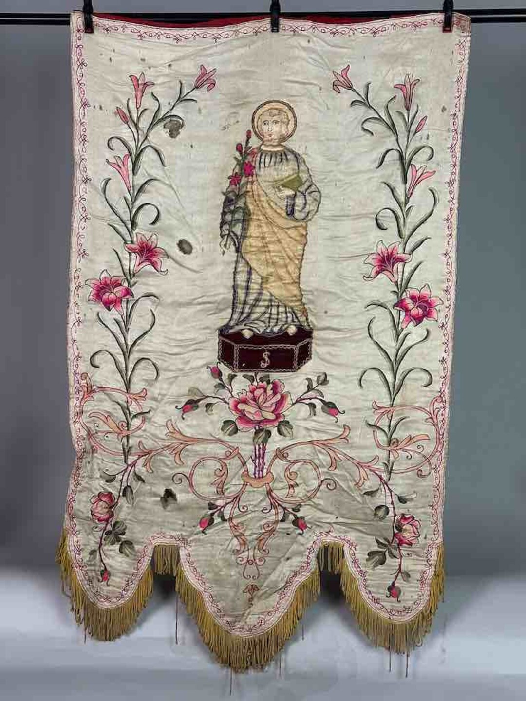 Antique Vietnamese Catholic Saint Joseph Banner Authentic ...