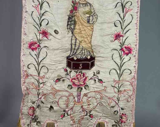Holy Family Icon Virgin Mary, Saint Joseph Hand Embroidered Appliqué ...