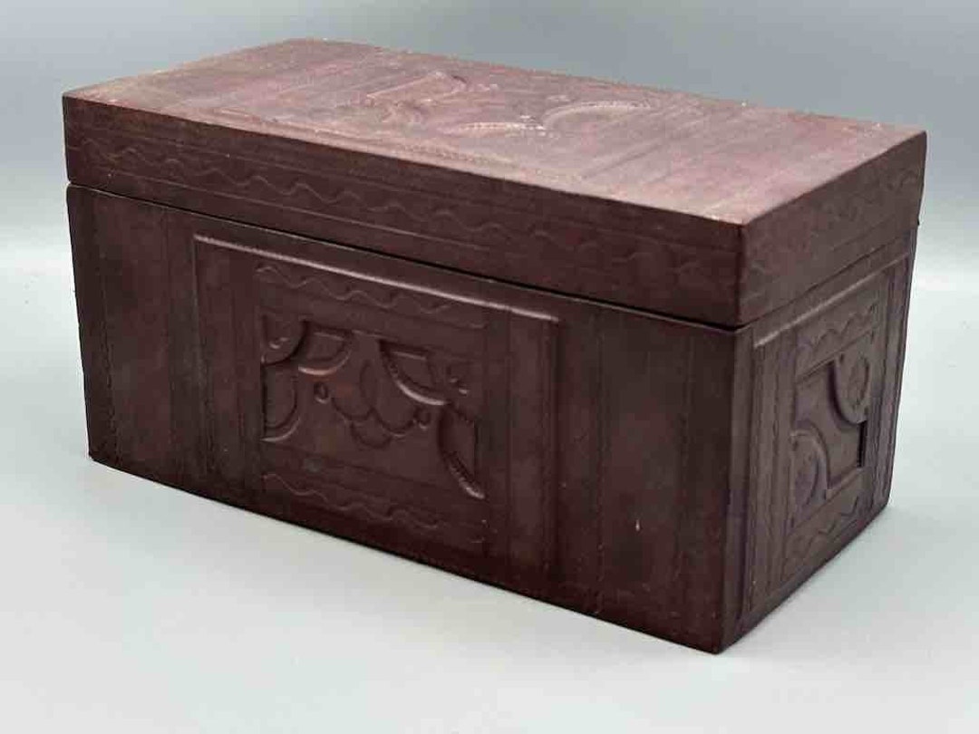 Tooled Leather Wooden Tuareg Box From Niger, Africa - Etsy