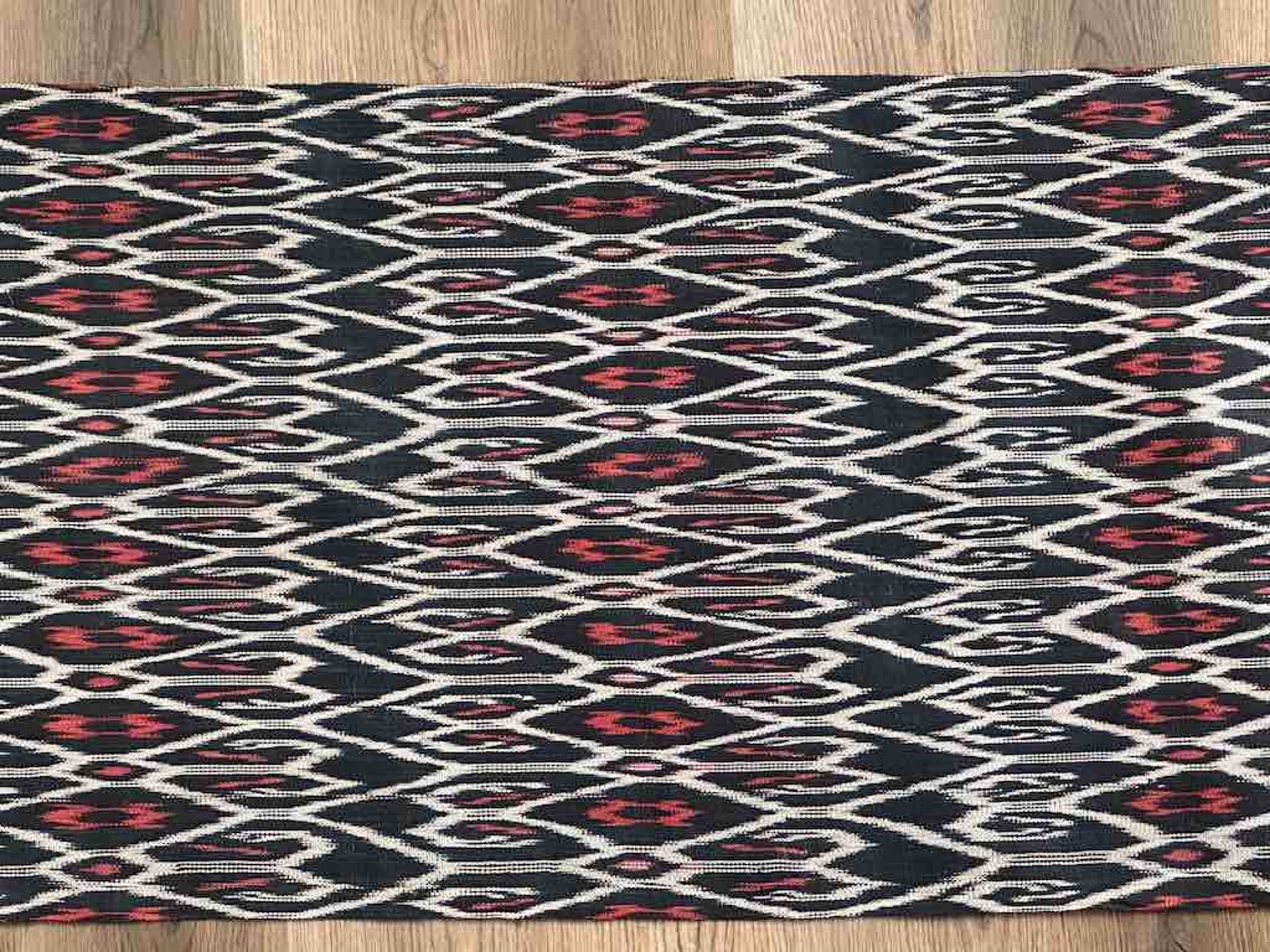 Very Long Black & White Philippine Abaca Textile Roll | 4 2/3 Yards - Etsy