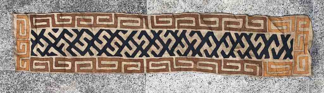 Kuba Cloth Long Raffia Textile | 106 X 22" - Etsy