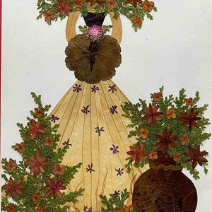 Large Handmade Pressed Dried Real Flower Framed Collage - Flower Lady ...