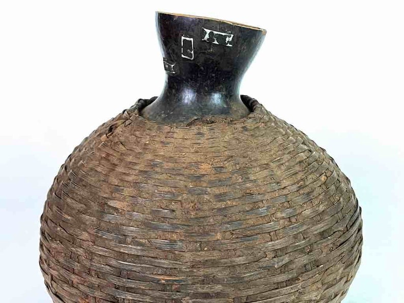 Vintage Tutsi Basket-weave Covered Gourd Container - Burundi - Etsy