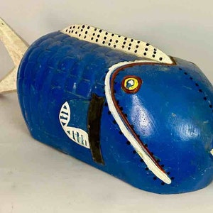 Tall Bozo Blue Fish Puppet Sculpture 19 - Etsy