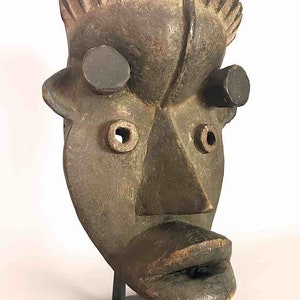 Large Exaggerated Features Dan Mask on Stand - Ivory Coast - Etsy