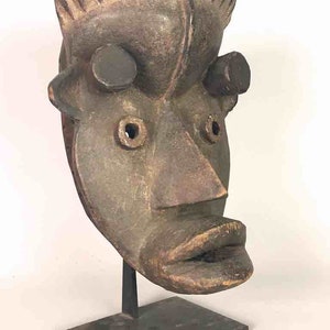 Large Exaggerated Features Dan Mask on Stand - Ivory Coast - Etsy