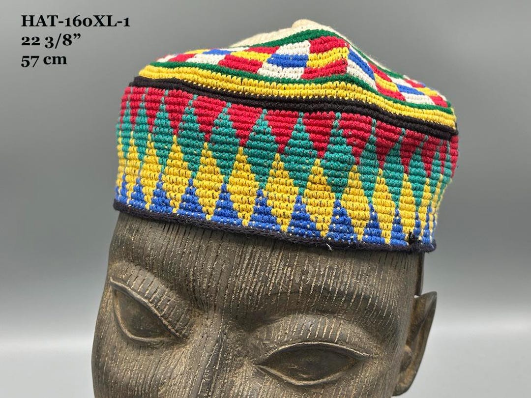 Handwoven Cotton African Kufi Men's or Wome Hat - Wide Variety of Sizes ...