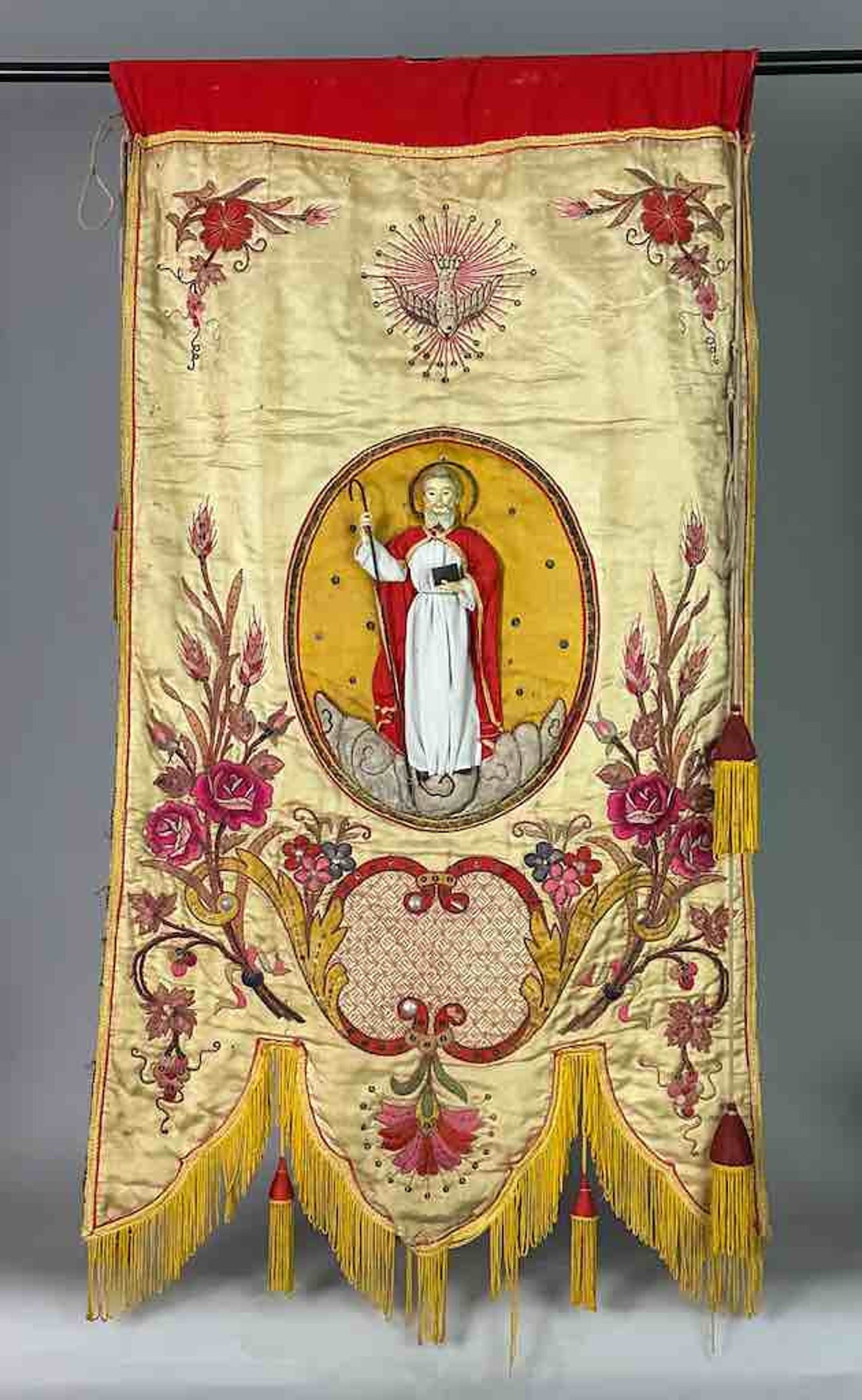 Antique Vietnamese Catholic Saint Joachim Banner Authentic ...