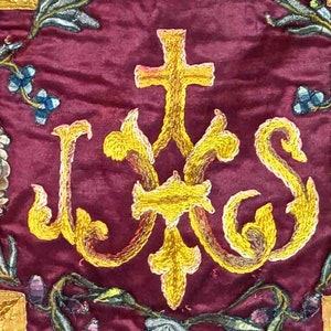 Antique Vietnamese Catholic IHS Design Chasuble Authentic ...