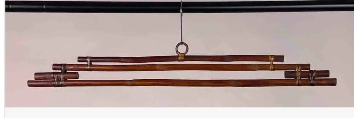 Bamboo Textile Hangers - Step End Style - 16" Interior Width - Etsy