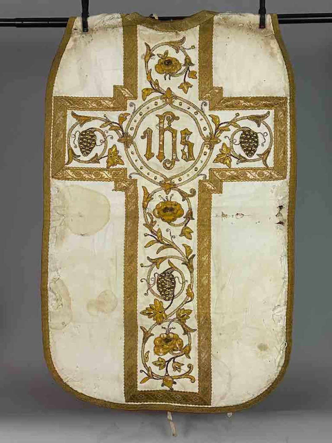Antique Vietnamese Catholic IHS Cross Design Chasuble Authentic ...